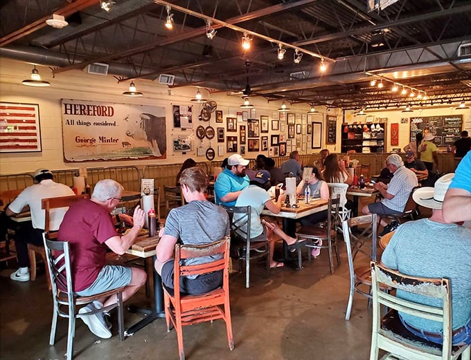 Diners deep in what can only be described as "meat meditation"&mdash;that focused silence that falls when truly great BBQ demands full attention.