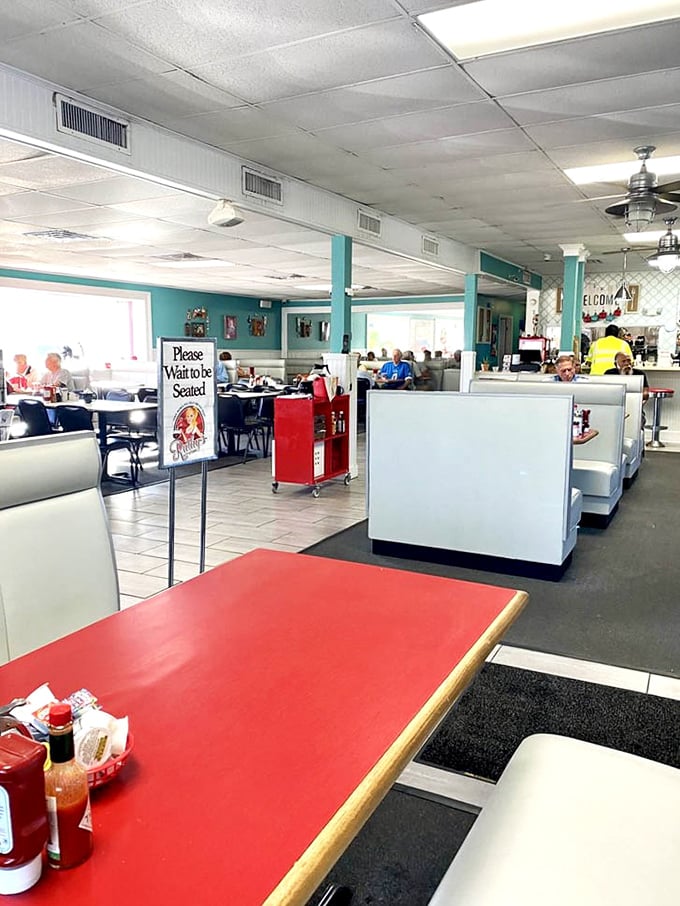 The diner aesthetic lives on at Ruthy's, where breakfast is served with a side of Florida sunshine streaming through generous windows.