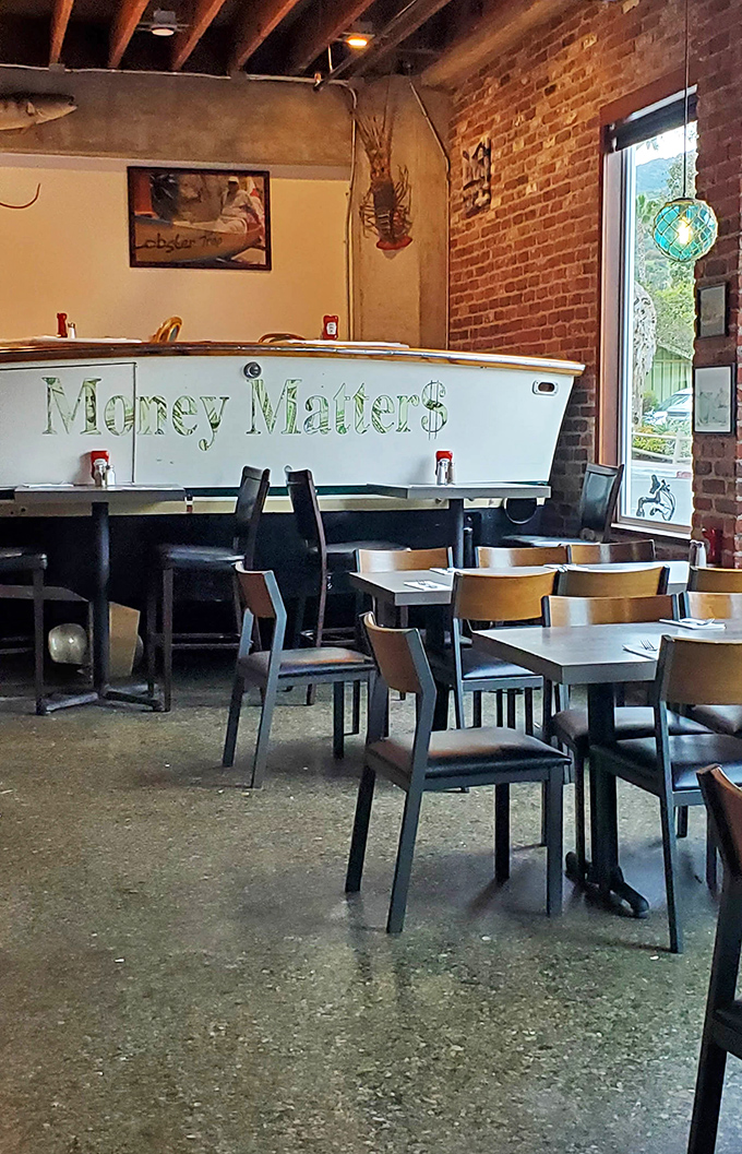 A repurposed boat becomes the coolest dining table in town. "Money Matters" indeed&mdash;especially when it comes to spending it on exceptional seafood.