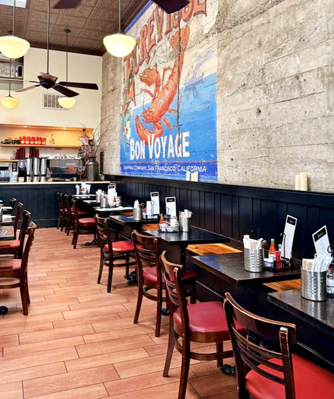 The "Bon Voyage" mural isn't just decoration&mdash;it's foreshadowing the journey your taste buds are about to take.