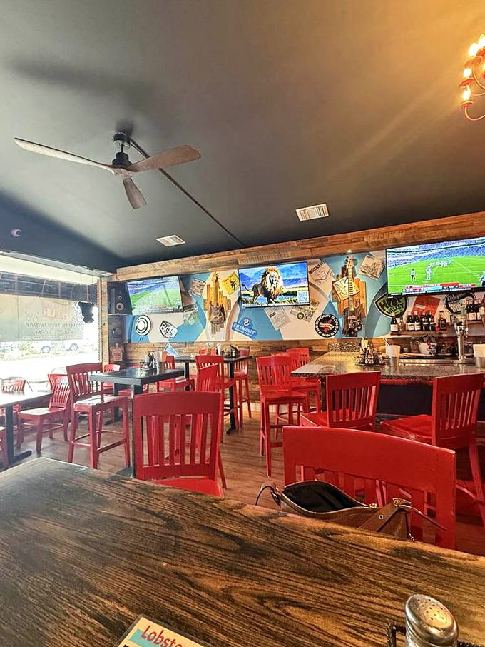 The dining area strikes that perfect balance between "we take our food seriously" and "but we don't take ourselves too seriously." 