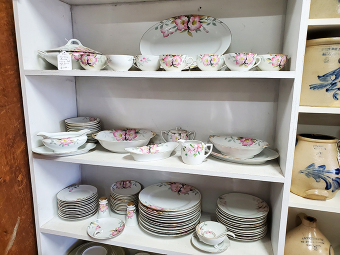 This delicate floral china set isn't just dishware; it's Sunday dinners and special occasions from another era.