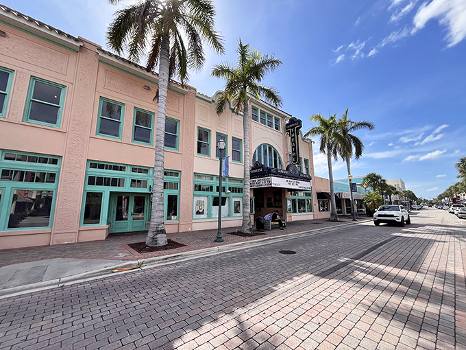 Pastel-colored buildings and palm-lined streets give downtown Fort Pierce a timeless Florida feel that Miami lost somewhere between its third and fourth facelift.