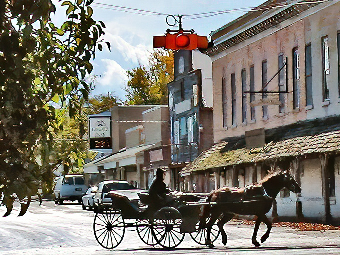 Horse-drawn buggies aren't tourist attractions here&mdash;they're actual transportation. Watching them clip-clop through downtown is like seeing your favorite old movie remastered in HD.
