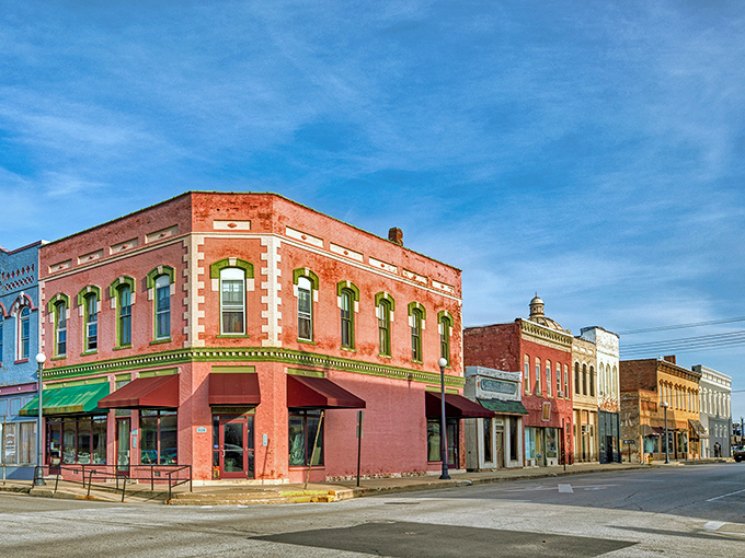 Brick buildings with character line Lincoln's streets, offering a visual feast of architectural details that modern strip malls can only dream about.
