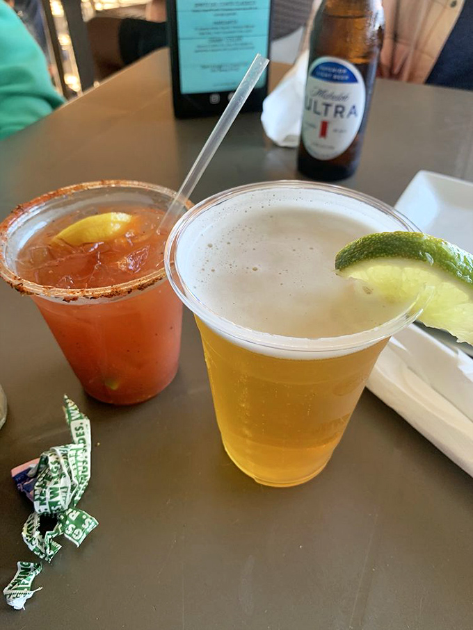Florida in two glasses &ndash; a spicy Bloody Mary and a beer with lime. Vacation officially begins with the first sip.