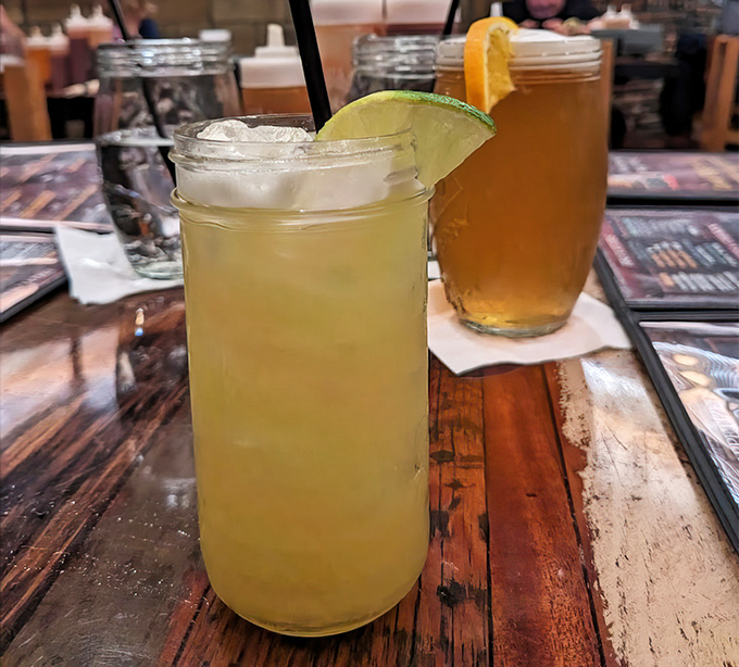 These aren't just drinks; they're palate cleansers between bites of smoky perfection. The lime isn't garnish&mdash;it's necessary balance in a world of rich flavors.
