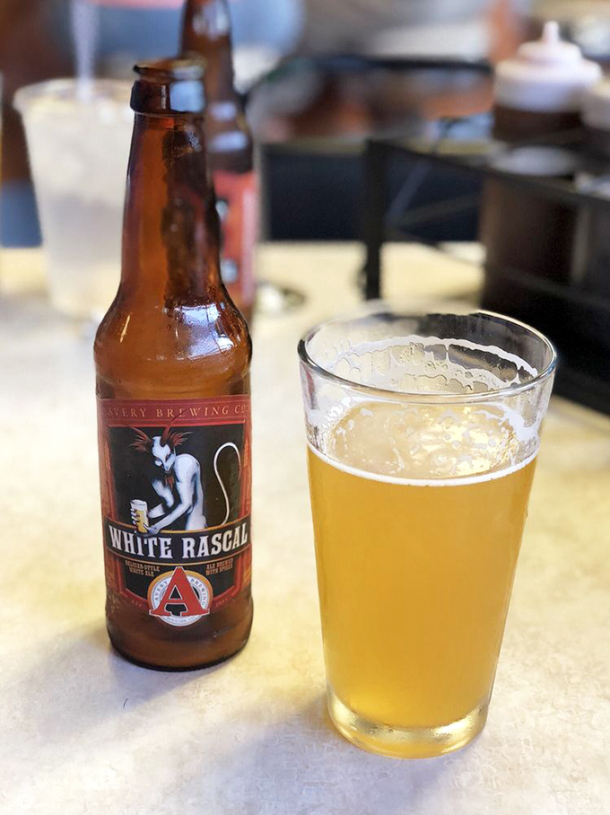 A cold craft beer alongside hot barbecue &ndash; nature's perfect temperature balance in culinary form.