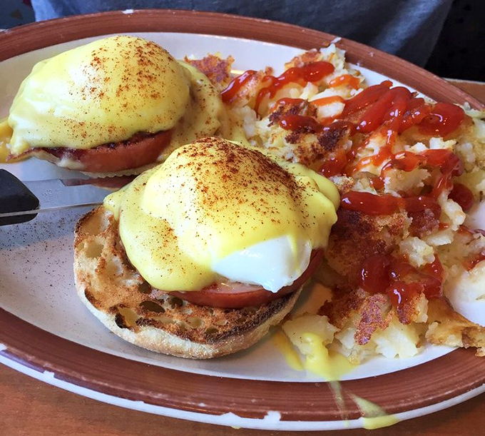Eggs Benedict done right&mdash;the hollandaise sauce blankets those English muffins like a warm, lemony comforter on a chilly morning.
