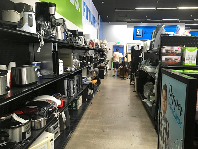 Kitchen gadget graveyard or culinary opportunity? Coffee makers, slow cookers, and bread machines seeking their forever homes.