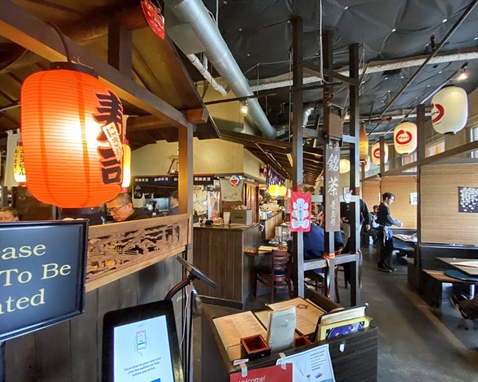 The interior feels like you've wandered down a backstreet in Kyoto, with lanterns guiding your way to delicious discoveries.