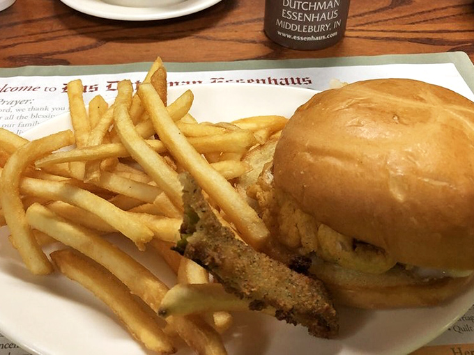 A golden-battered fish sandwich with fries so perfectly crisp they deserve their own fan club. Diet culture's worst nightmare, taste bud's dream come true.