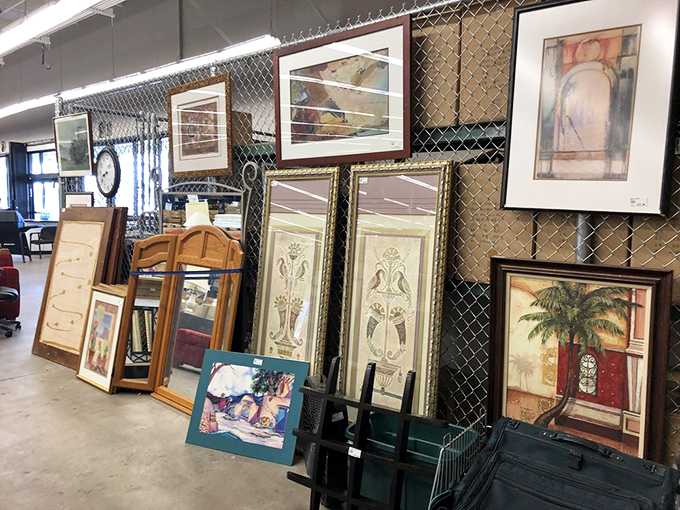 The art section: where someone else's d&eacute;cor decisions become your wall's new best friend. One person's "doesn't match the couch" is another's perfect find.