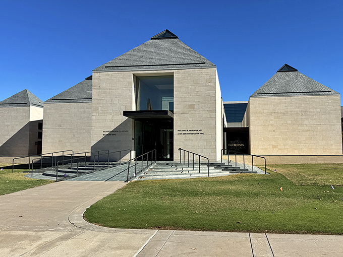 The Fred Jones Jr. Museum of Art's modern design announces that serious culture lives here, and admission won't bankrupt you.
