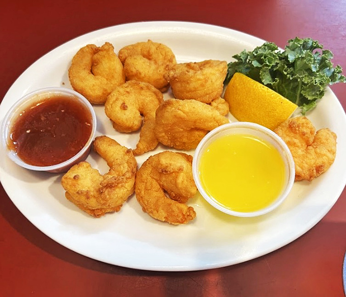 These golden shrimp have achieved the perfect crunch-to-tenderness ratio &ndash; the culinary equivalent of hitting the lottery on your first try.