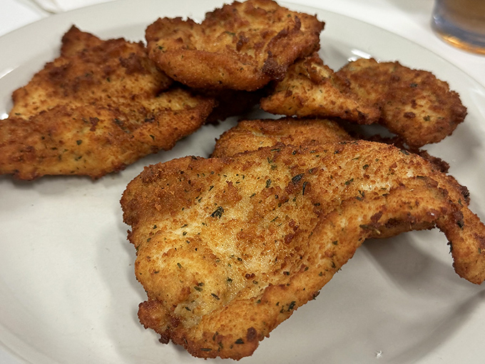 10. Golden-brown chicken fillets with a seasoning that whispers, "Yes, poultry can be just as exciting as beef" (though the steak lovers may disagree).