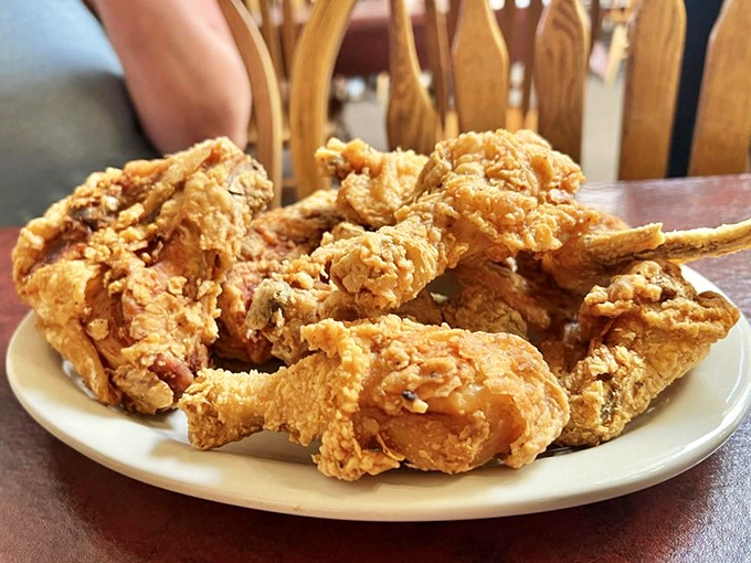 Fried chicken that's achieved the poultry equivalent of the American dream&mdash;humble beginnings transformed into golden greatness.