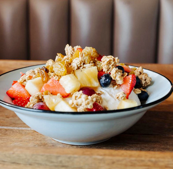 A fruit and yogurt bowl that doesn't apologize for being healthy&mdash;because something this beautiful and delicious has nothing to be sorry for.