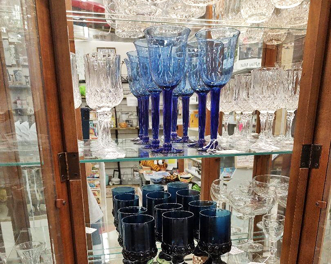 Crystal and cobalt blue stemware that makes even tap water feel fancy. Your dinner guests will think you suddenly came into money.