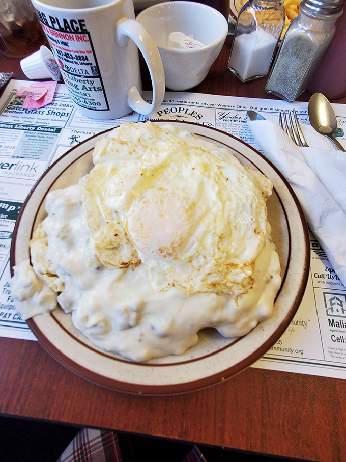 Biscuits and gravy with eggs&mdash;the breakfast trinity that's converted more diet plans to cheat days than any other plate in the Midwest.