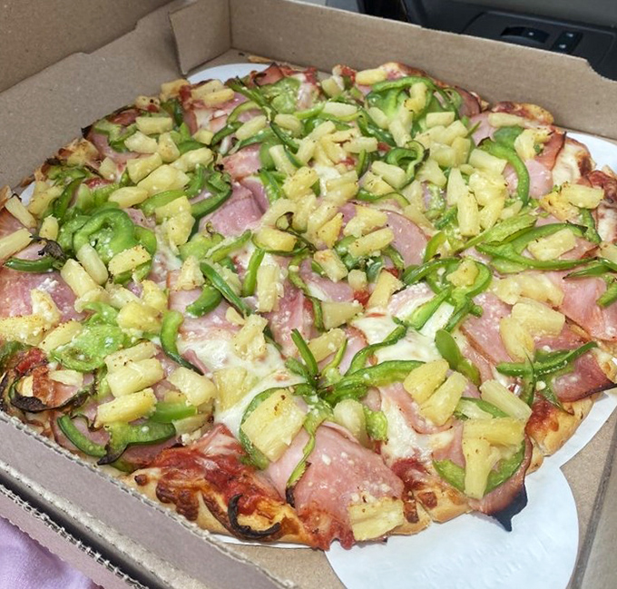 Hawaiian pizza done right &ndash; the sweet pineapple and savory ham creating that controversial-yet-delicious combination that divides families.
