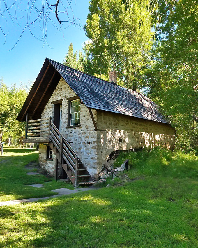 The historic stone cabin stands as a testament to pioneer grit, now offering visitors a glimpse into Utah's rugged past.