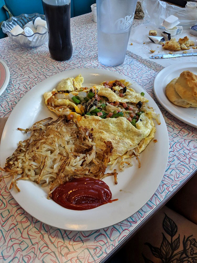 This omelet doesn't just contain ingredients&mdash;it showcases them, like a proud parent displaying photos of exceptionally talented children.