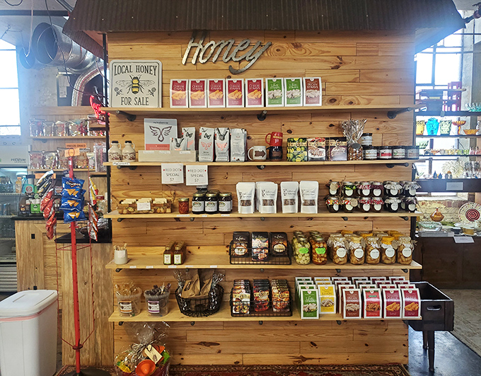 Local honey never looked so inviting. This sweet corner offers liquid gold in various forms&mdash;nature's original dessert with no expiration date.