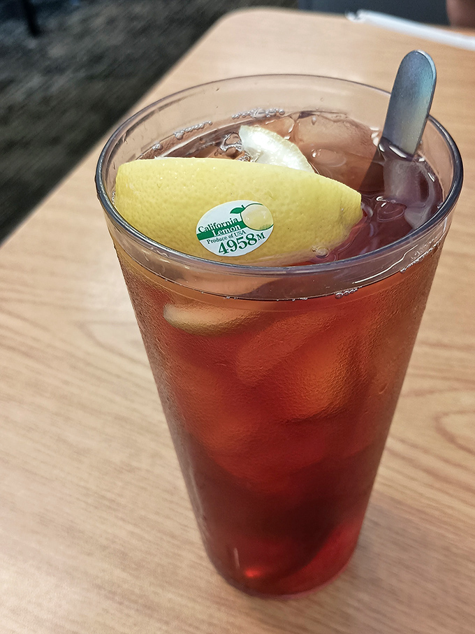 Sweet tea with a lemon wedge&mdash;Florida's version of champagne, served in a glass that's sweating almost as much as you are after a morning at the beach.