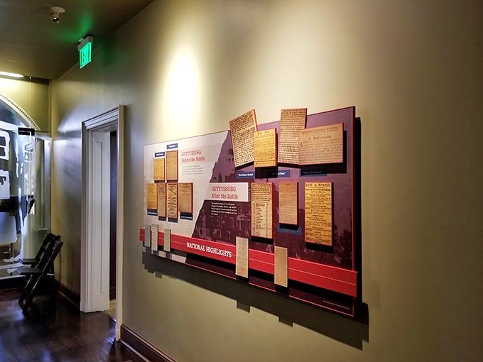 Even the walls tell stories here, with historical displays that give you something to ponder between bites of battlefield-sized burgers.