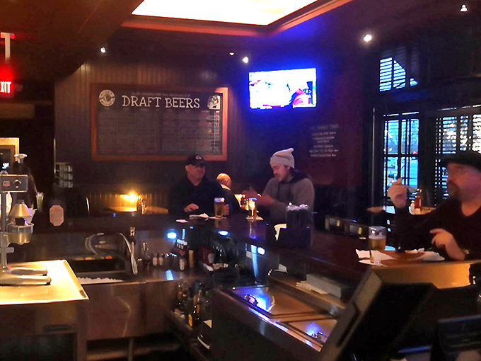 The bar's draft beer board &ndash; a changing canvas of liquid possibilities that pairs perfectly with game day.