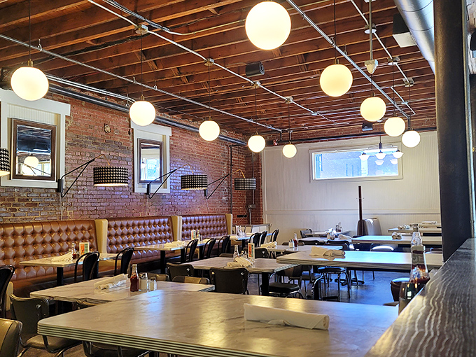 The dining room feels like your coolest friend's loft apartment&mdash;if that friend happened to be an exceptional short-order cook.