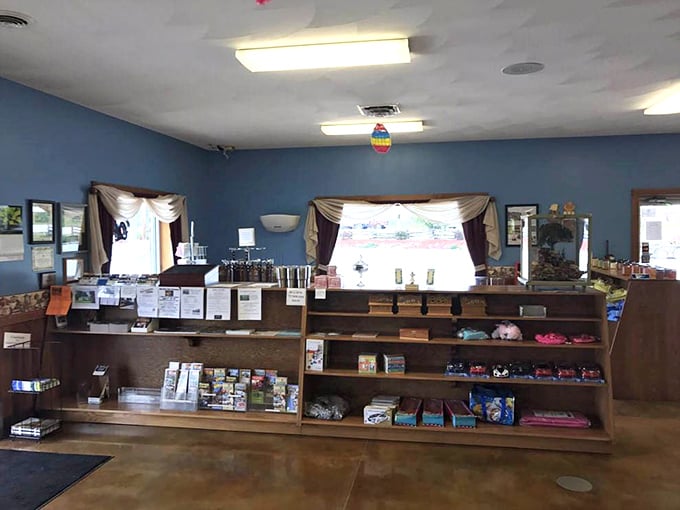 The gift shop area reminds you that you're in Amish country, where practicality and simple pleasures still reign supreme.