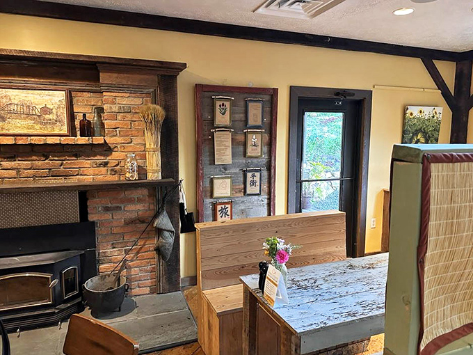 The fireplace isn't just decorative&mdash;it's a reminder that before "artisanal" was trendy, it was simply how things were done in places that cared.