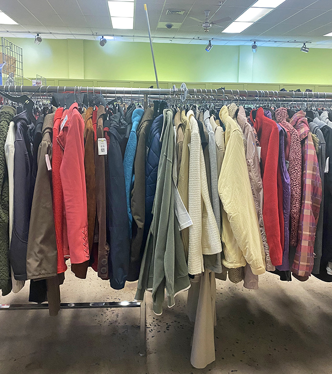 Jacket jackpot for the patient treasure hunter. Winter coats in summer, lightweight blazers in fall &ndash; thrifting knows no season.