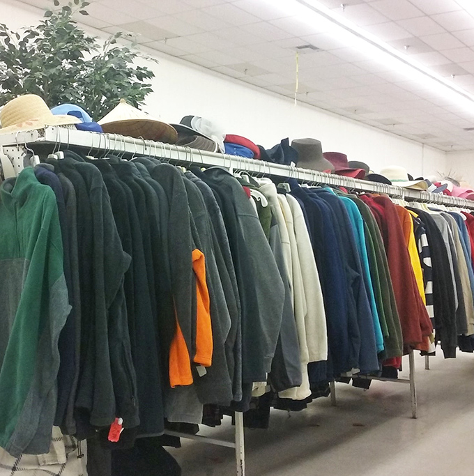 Winter coats in summer, summer jackets in winter&mdash;the thrift store's seasonal confusion is the bargain hunter's year-round delight.