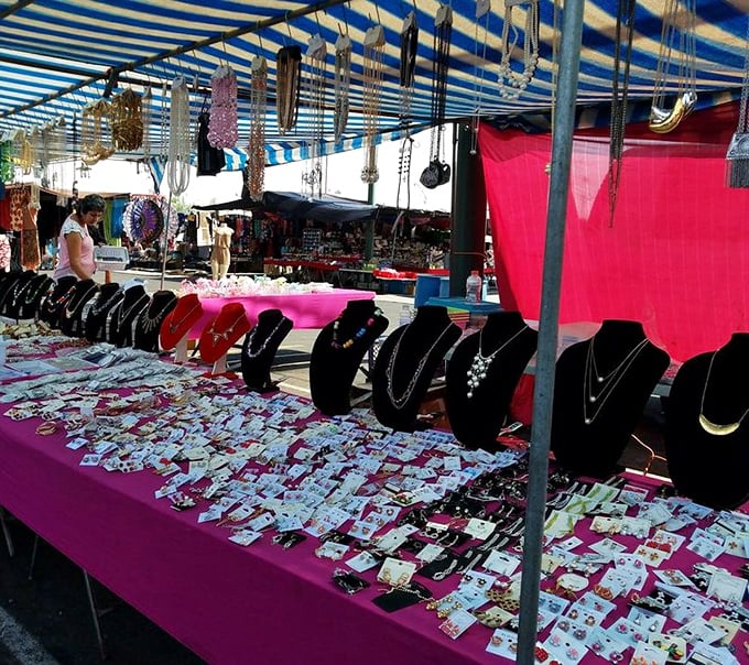 Jewelry that dazzles without breaking the bank. This pink-tablecloth treasure trove proves diamonds aren't the only things that catch the light.