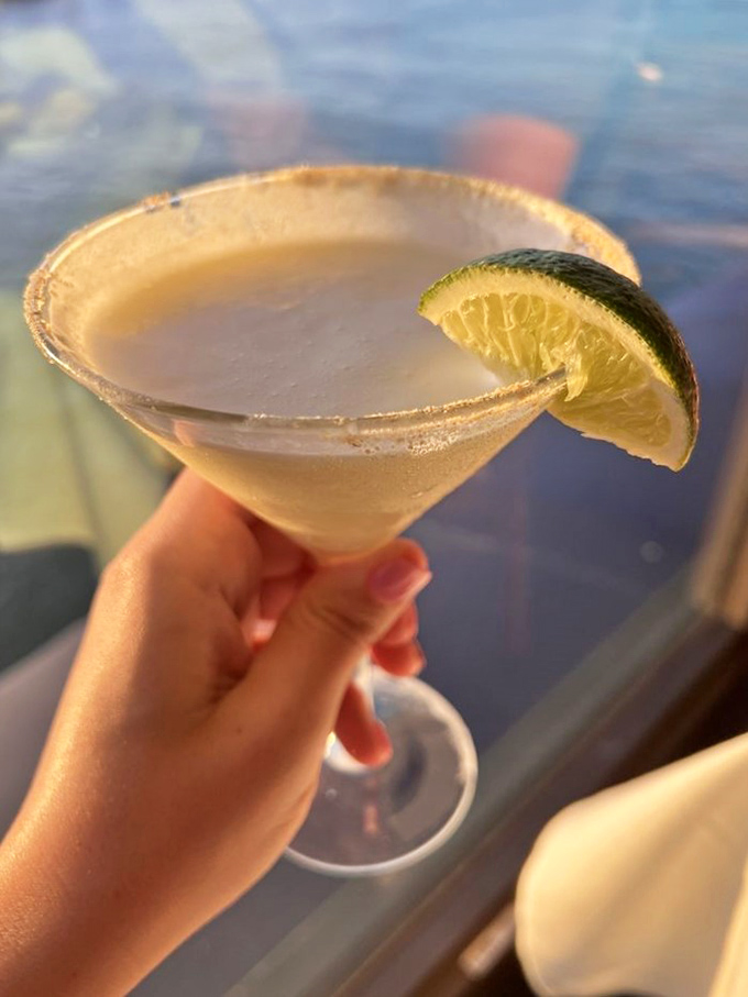 This isn't just a martini—it's Florida sunshine in a glass, with a sugar rim that makes every sip feel like a mini vacation.