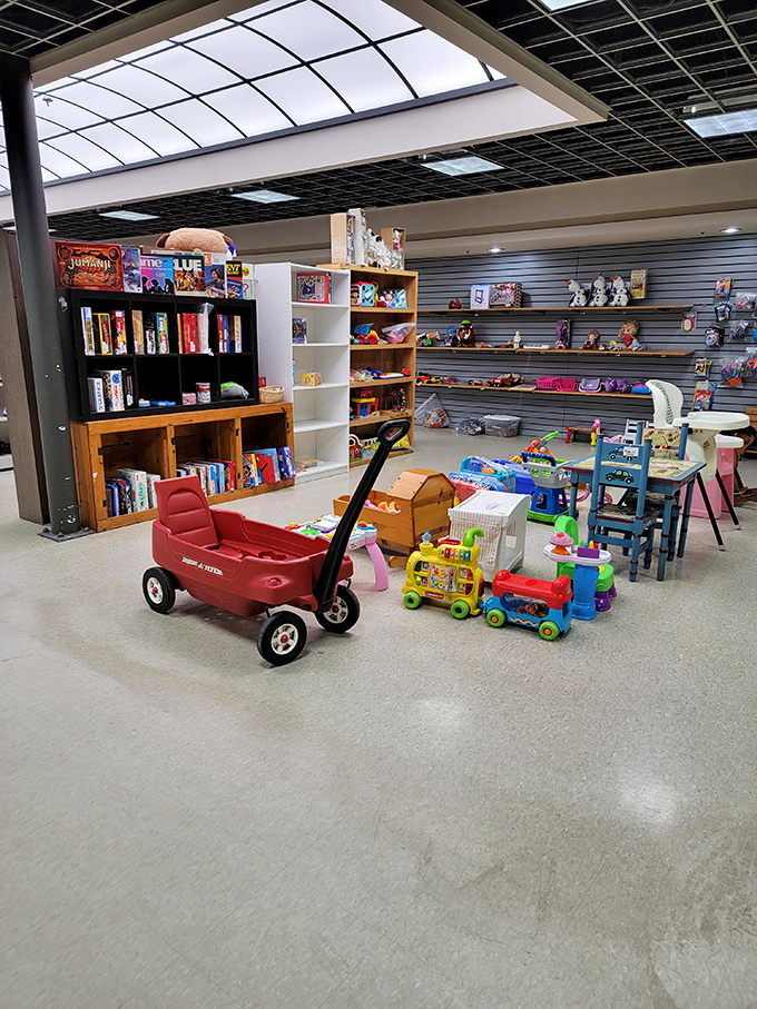 The toy section &ndash; where childhood dreams get a second chance and parents' wallets get a much-needed break.
