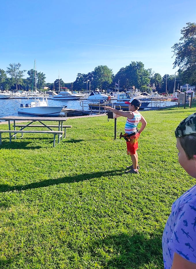 Childhood wonder meets lakeside magic. These young explorers are getting the kind of screen-free entertainment no video game can match.