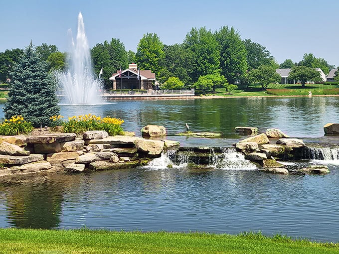 Water features that wow! The community lake with its dancing fountain creates a tranquil backdrop for morning walks or evening reflection&mdash;nature's television, but with better programming.