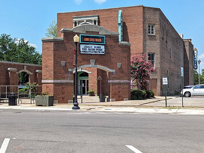 Laurel Little Theatre's brick facade has welcomed performers and audiences for decades of community storytelling and occasional forgotten lines.