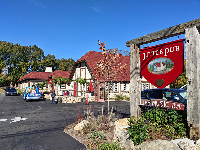 Little Pub serves comfort food in a building that looks like it was designed by someone who really, really loved fairy tales and craft beer equally.