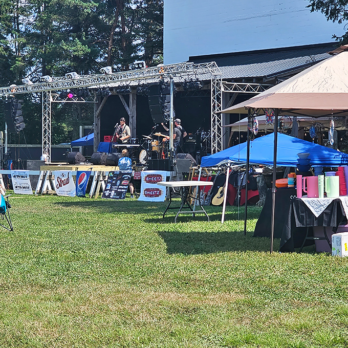Local musicians take the stage, proving the Kane Family Drive-In offers more than just movies &ndash; it's community entertainment central.
