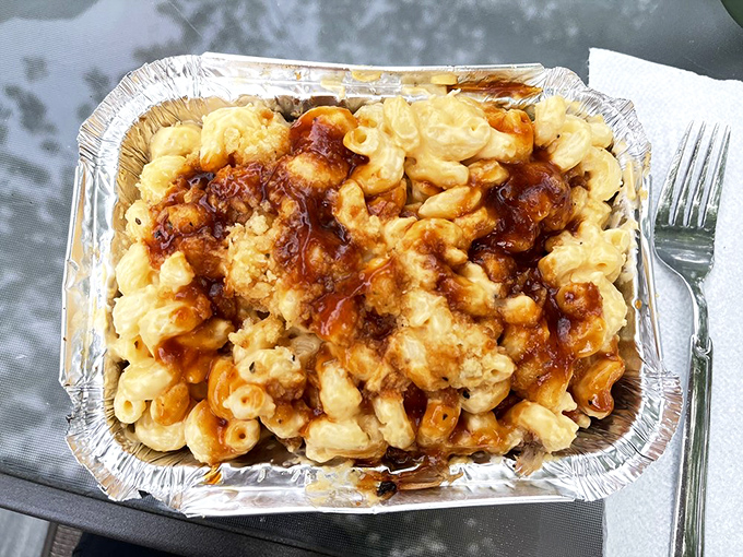 Mac and cheese with a burnished top that's practically begging you to break through to the creamy treasure below. Comfort food elevated.