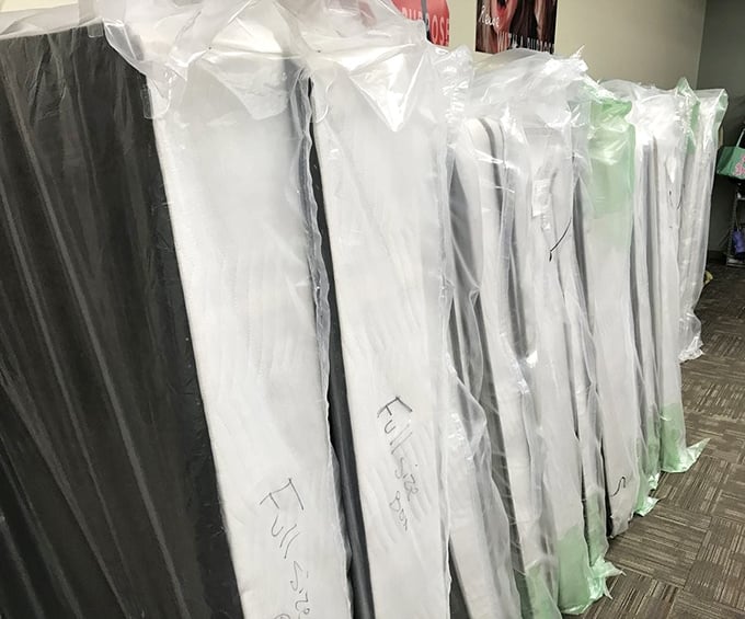 Mattresses seeking new homes and fresh dreams, no sheep-counting experience required.