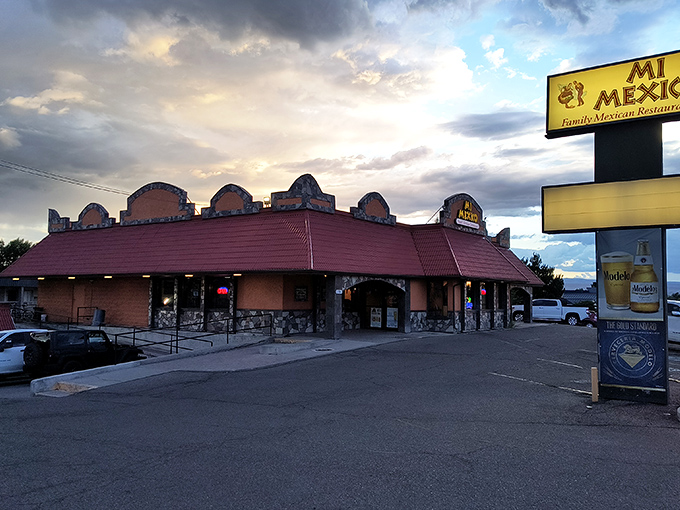 Mi Mexico's distinctive silhouette against the twilight sky promises margaritas and memories in equal measure.
