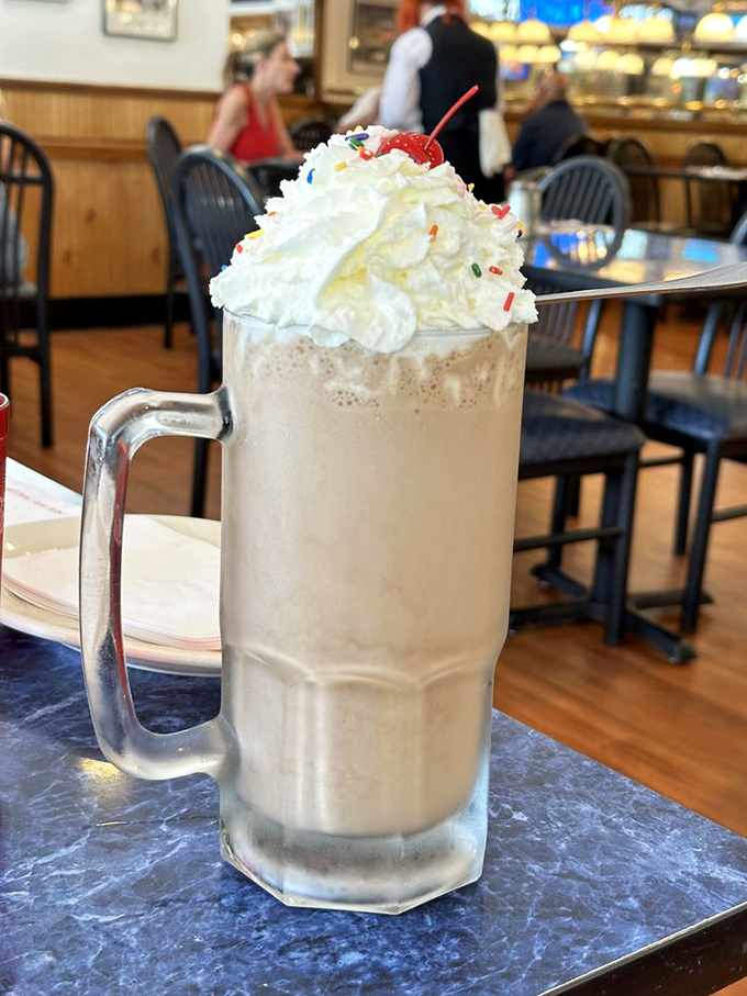 This milkshake doesn't just bring boys to the yard &ndash; it brings everyone to Harold's for a tower of creamy nostalgia topped with whipped dreams.