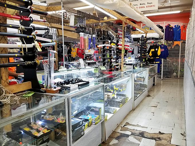 Swords, ninja stars, and nunchucks&mdash;this display cabinet is basically every 12-year-old's fantasy and every parent's negotiation challenge.