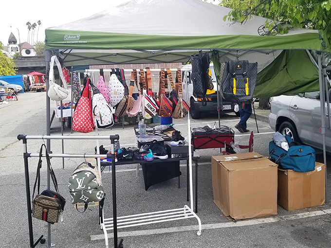 Designer bag heaven without designer prices. That Louis Vuitton might be "inspired by" rather than "made in," but who's checking?